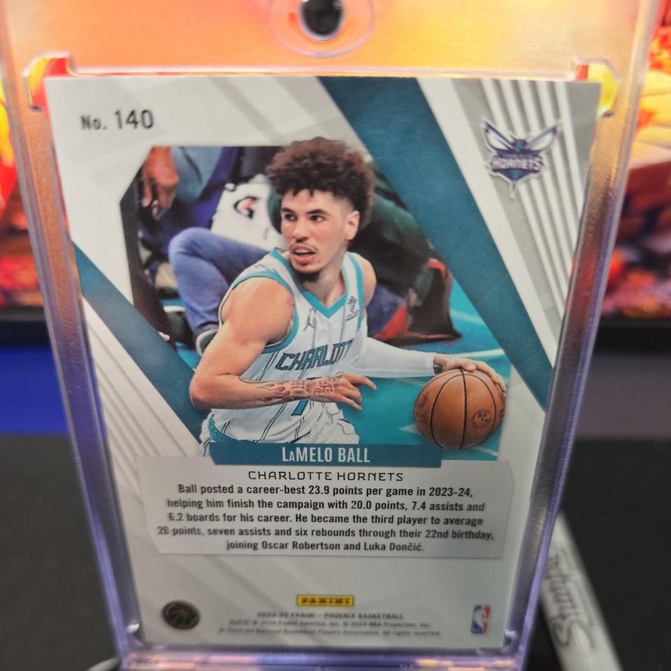 2023-24 Panini Phoenix LaMELO BALL Fire and Ice Cracked Ice Hornets | eBay