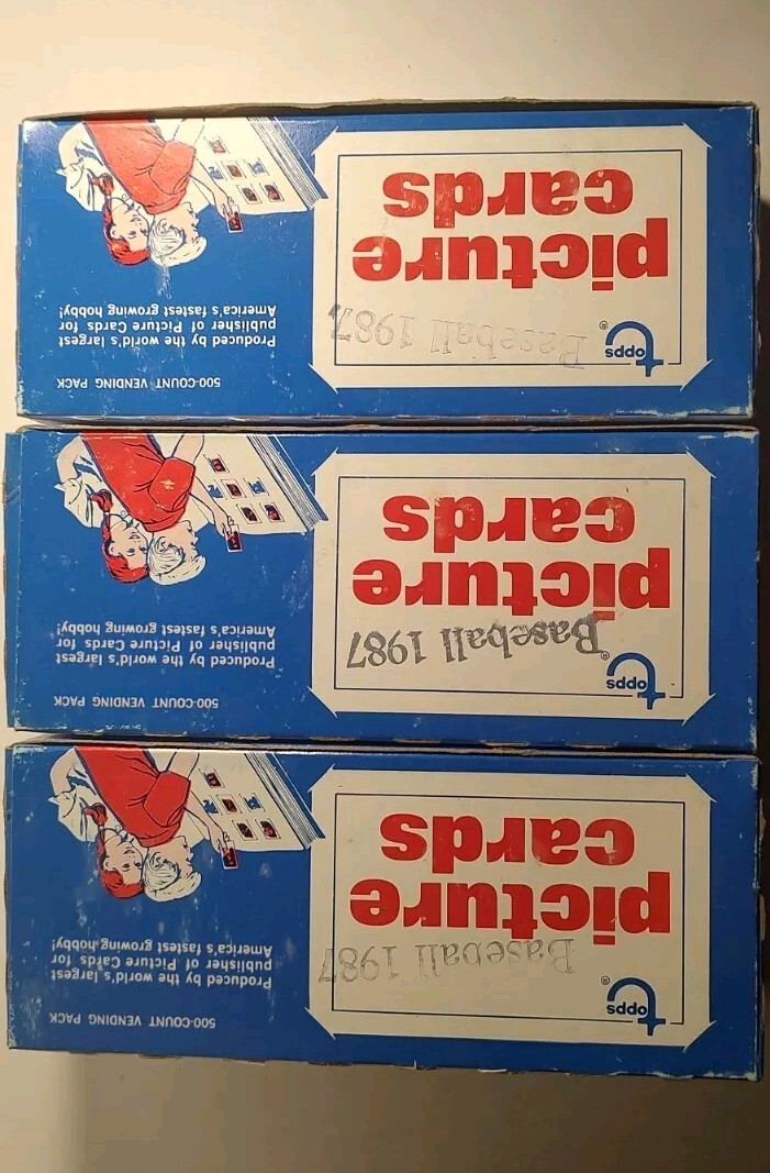 1987 Topps Baseball Vending Box (Lot of 3)-Fresh From Fac Sealed Case ...