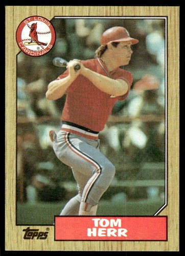 1987 Topps Baseball Card Tom Herr St. Louis Cardinals #721 | eBay