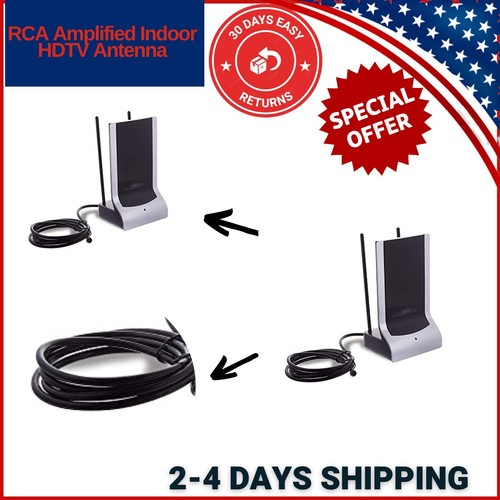 RCA Amplified Indoor HDTV Antenna with SmartBoost Technology NextGen TV ...