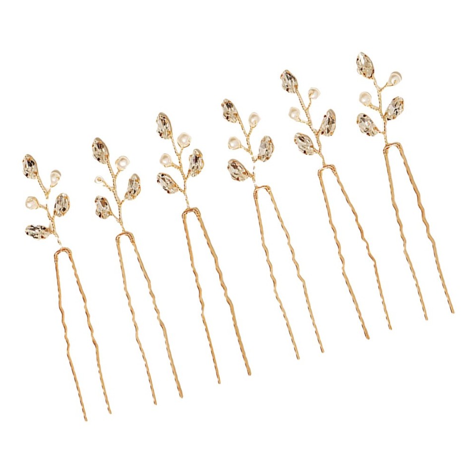 6pcs Bride Vintage Hairpin Handmade Pearl Hair Pieces Wedding Hair ...