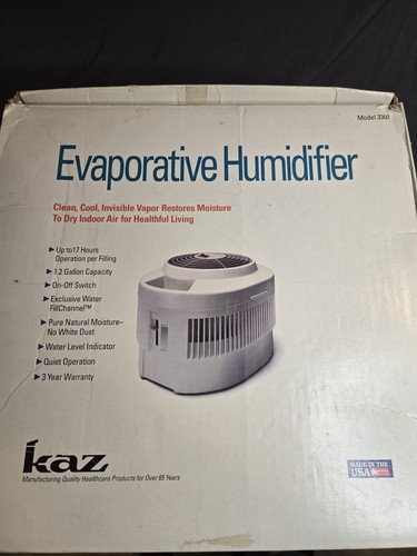 kaz Evaporative Humidifier Model 3300 1.2 Gallon tested works good with ...