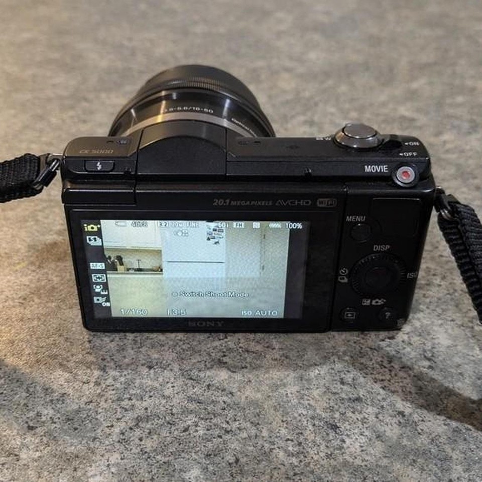 Sony Alpha A5000 20.1MP Flip Screen Mirrorless Camera with PZ 16-50mm ...