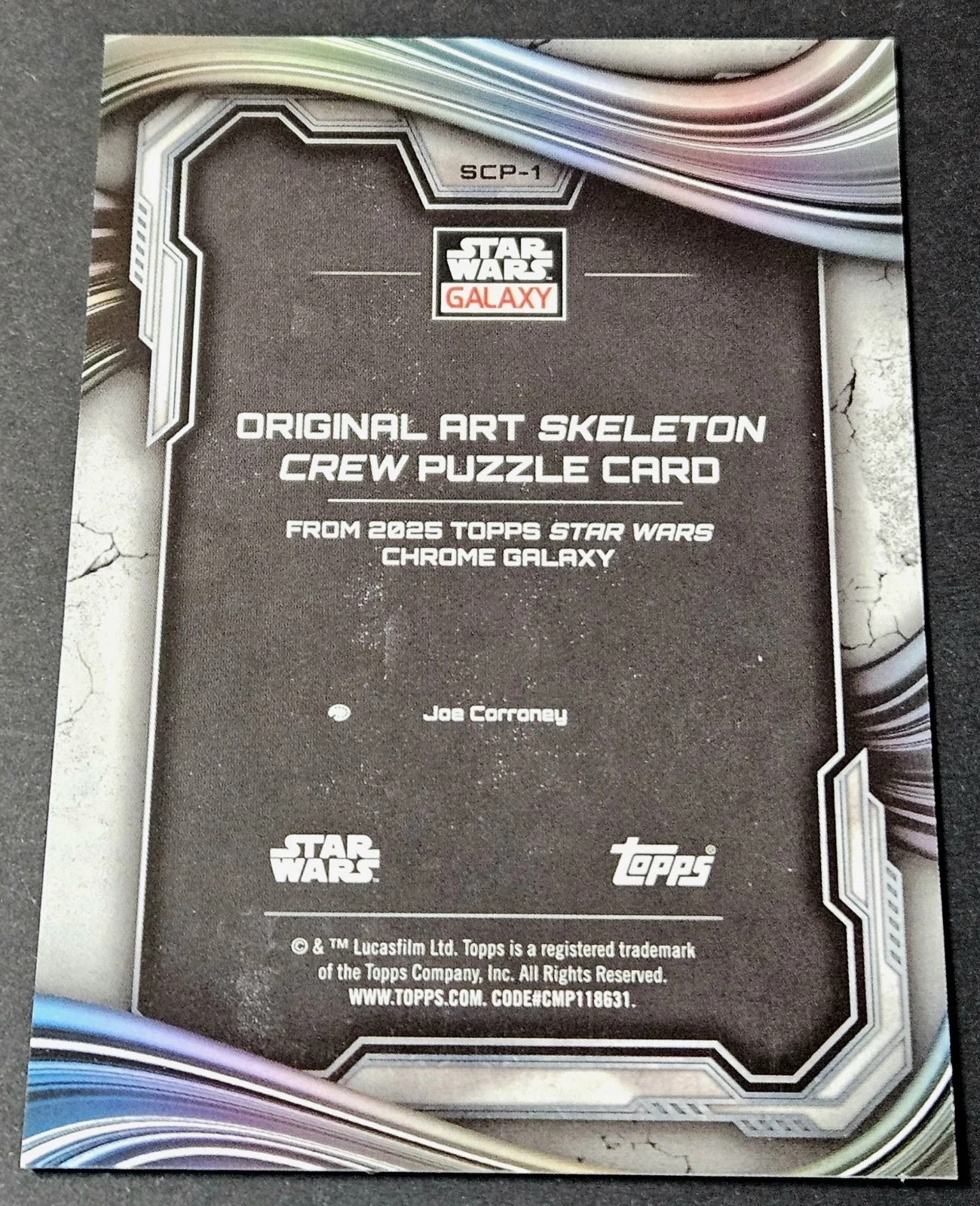 Star Wars Galaxy Art Puzzle Jod Na 2025 Topps Chrome Skeleton Crew SP # ...