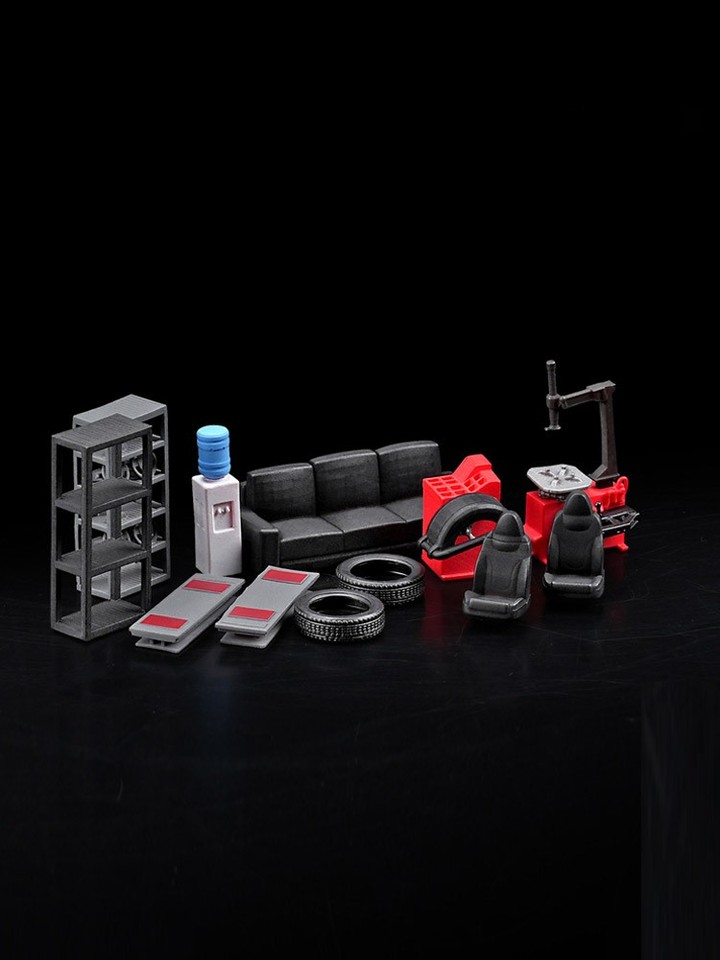12PCS Diorama 1/64 Car Repair Tools Model Set Garage Scene Display ...