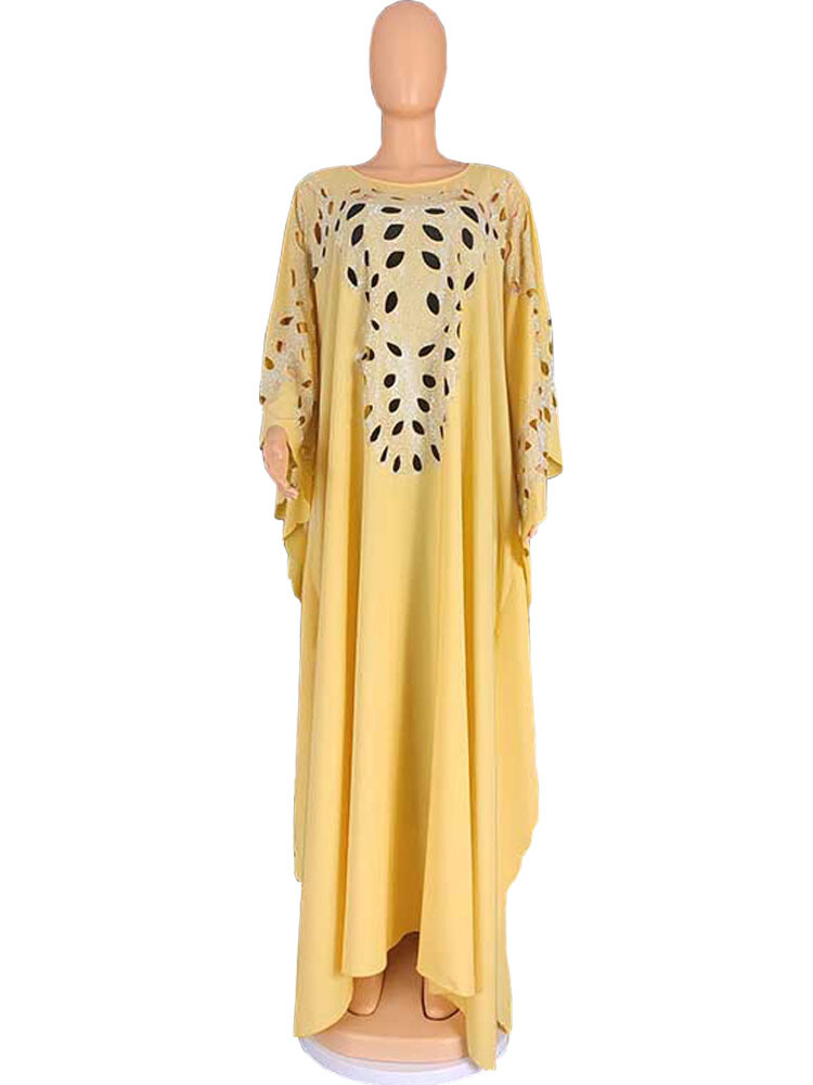 African Dashiki Long Maxi Dress Women Muslim Abaya Robe Kaftan Oversize ...