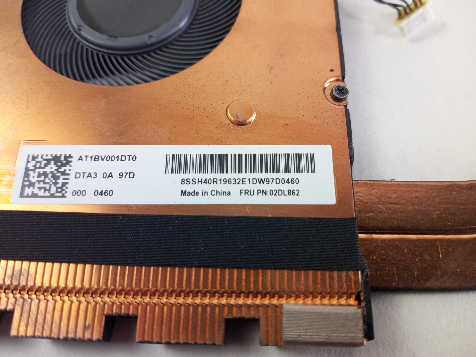 Lot De 2 Lenovo 02DL862 5-Pin Cuivre CPU Ventilateur avec Caloduc Pour ...