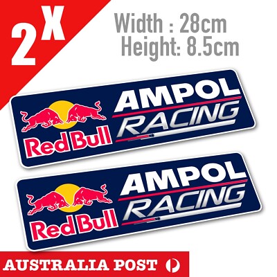 RED BULL AMPOL Racing Team Logo Bar Large Laptop , Car Decal Sticker | eBay