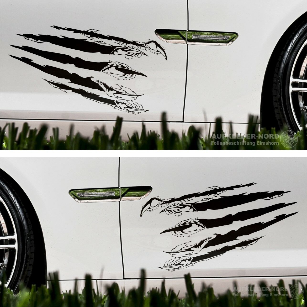 2x Monster Krallen 30cm Seitenaufkleber Autoaufkleber Tattoo Tribal JDM ...