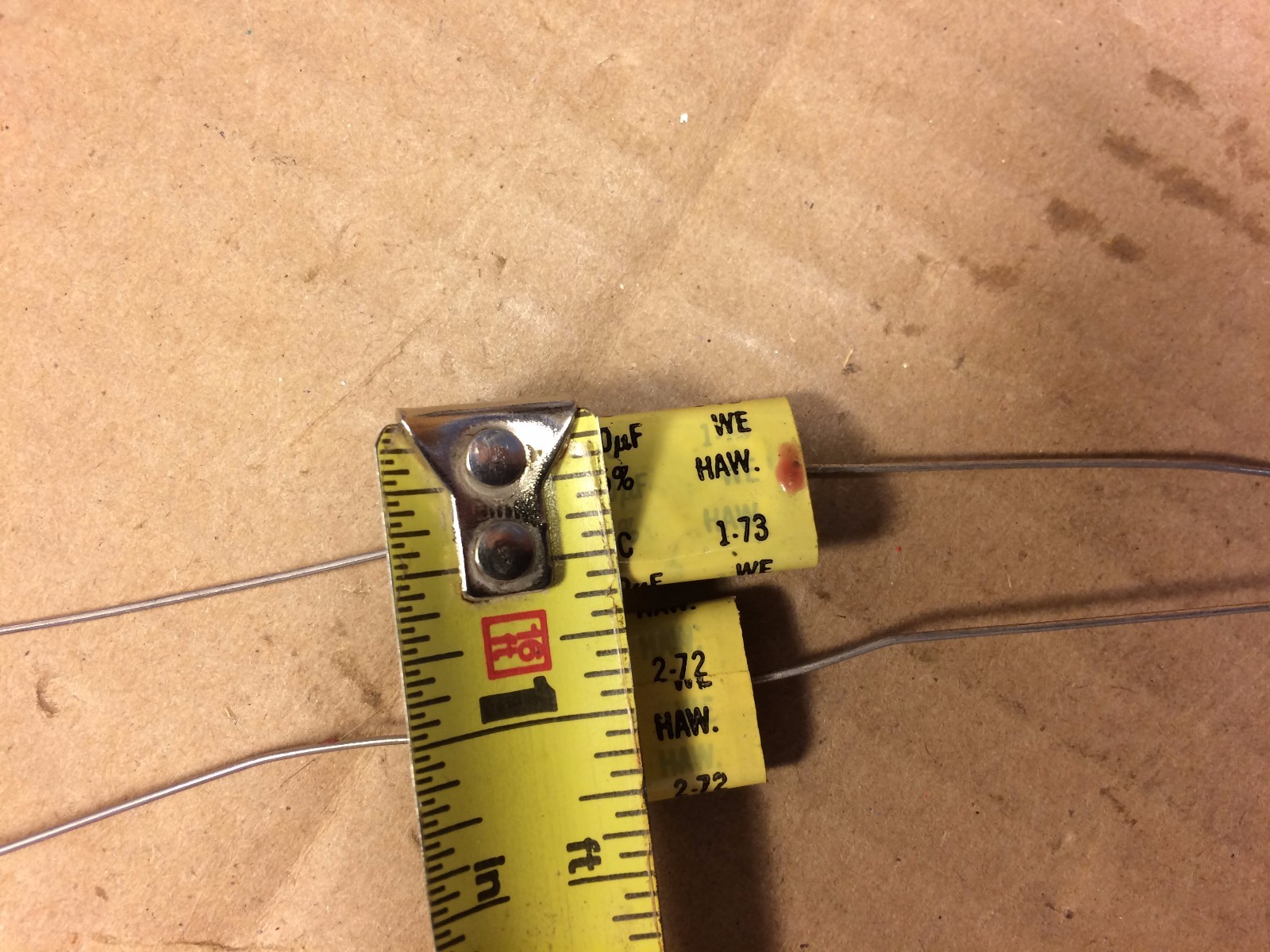 2 NOS 1 uf 100v Western Electric 596C Yellow Film "Phone Book ...