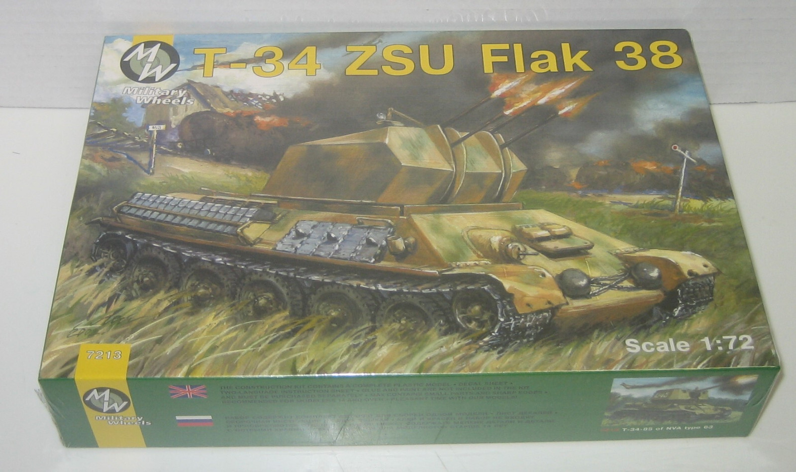 Military Wheels 7213 1/72 WWII German Tank T-34 ZSU Flak 38 Plastic ...