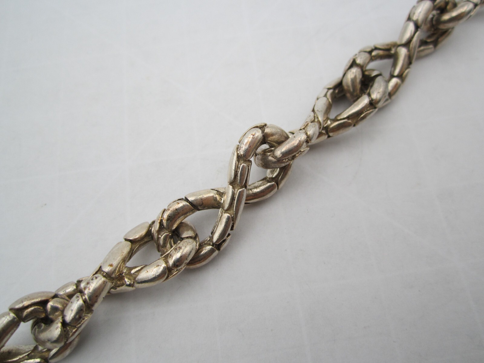 AUTHENTIC John Hardy Kali Pebble BRACELET Sterling Silver INFINITY LINK ...