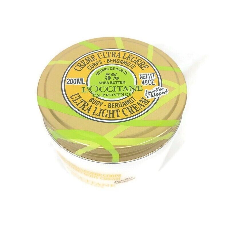 New L'occitane Ultra Light Cream Body-Bergamot 5% Shea Butter 4.5 oz ...