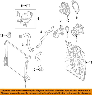 MERCEDES OEM 12-14 ML350 Radiator-Upper Hose 1665000475 | eBay