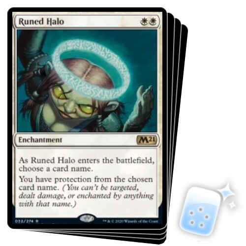RUNED HALO X4 Core Set 2021 M21 Magic MTG MINT CARD | eBay