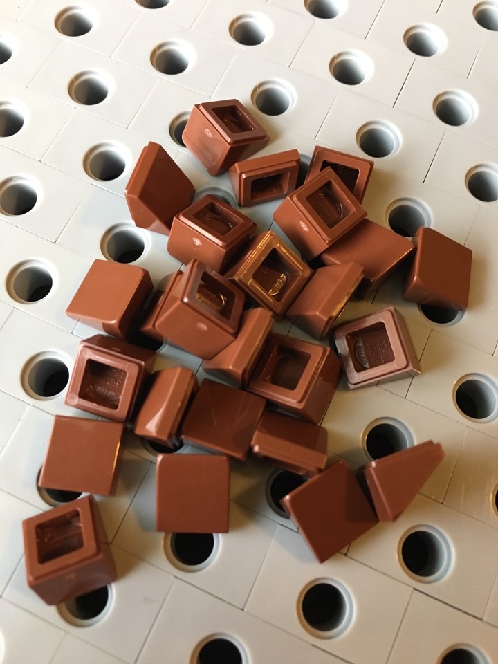 LEGO Brown 1x1x2/3 Mini Slopes Roof Tile Bricks Smooth Finishing New ...