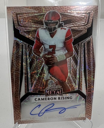 CAM RISING PIGSKIN Scope ROOKIE AUTO PORTRAIT 3/5 2023 LEAF METAL Utah ...