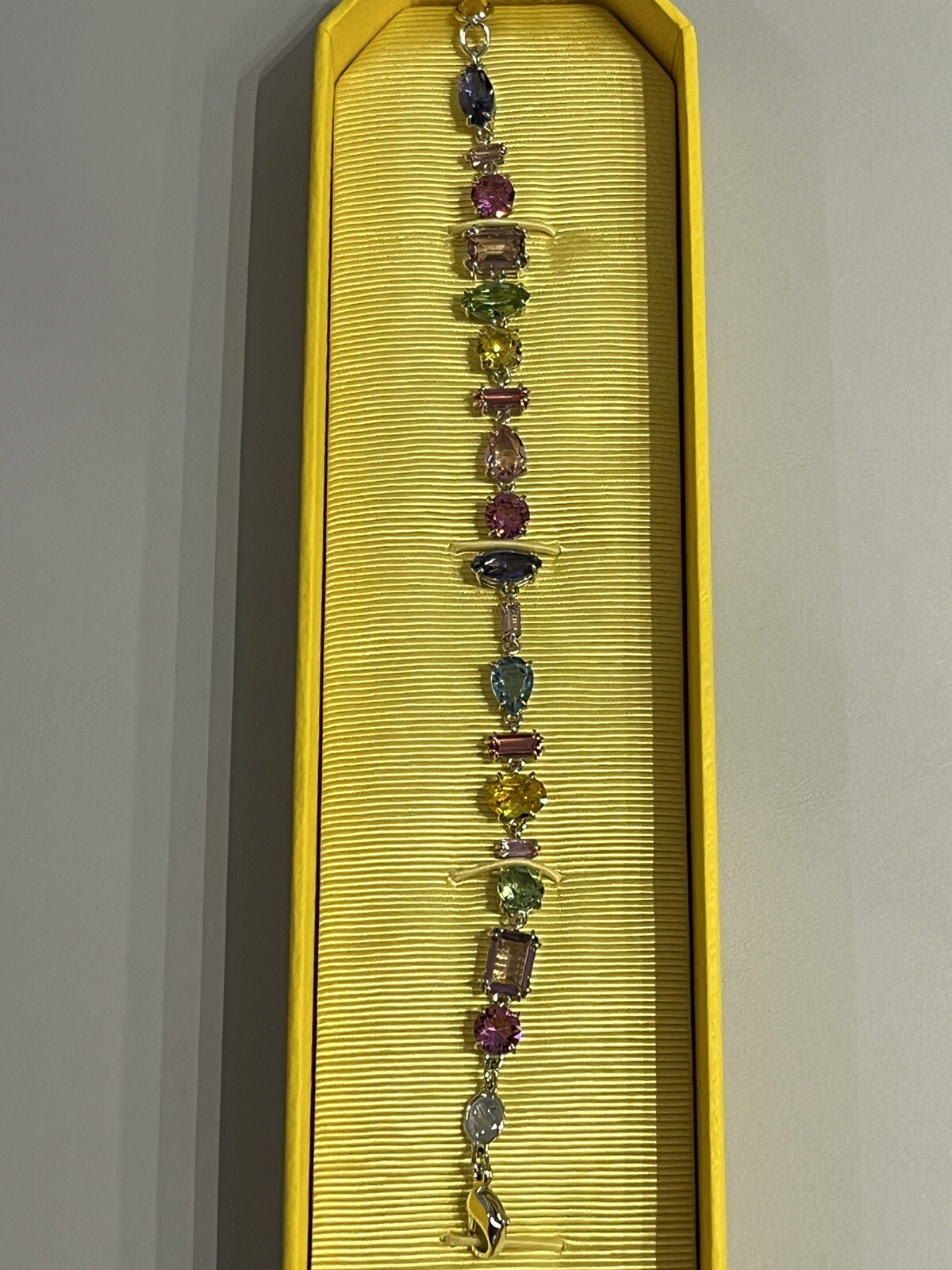 Swarovski GEMA BRACELET Mixed cuts, Multicolored, Rhodium plated ...