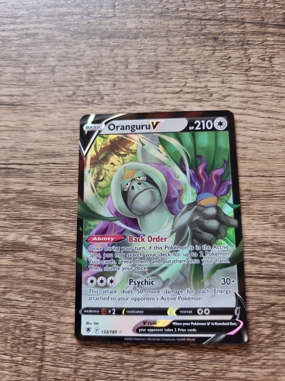 Pokémon TCG Oranguru V Sword & Shield-Astral Radiance 133/189 Holo ...