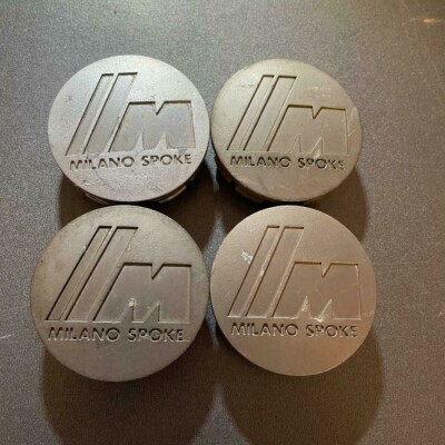 Milano Spoke Center Caps RARE! jdm japan enkei bbs work hart weds volk ...