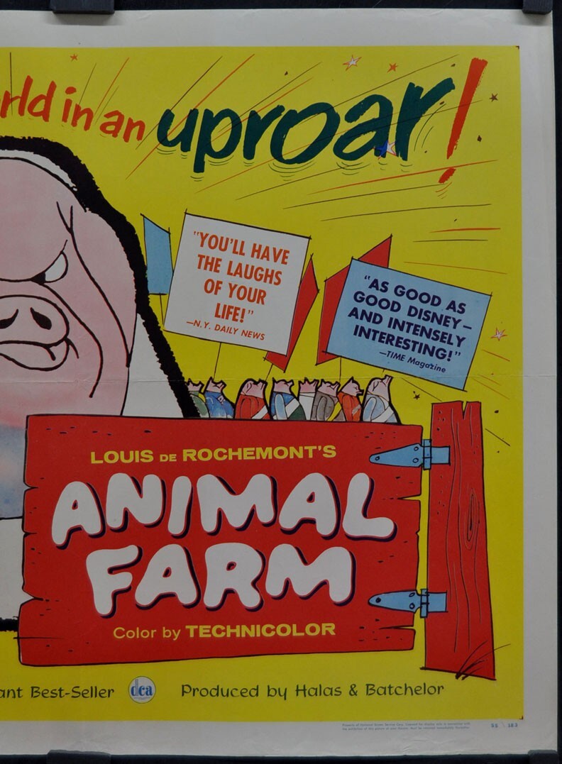 Animal Farm Movie Poster Spring Colours Canvas Art By Vera Hoi