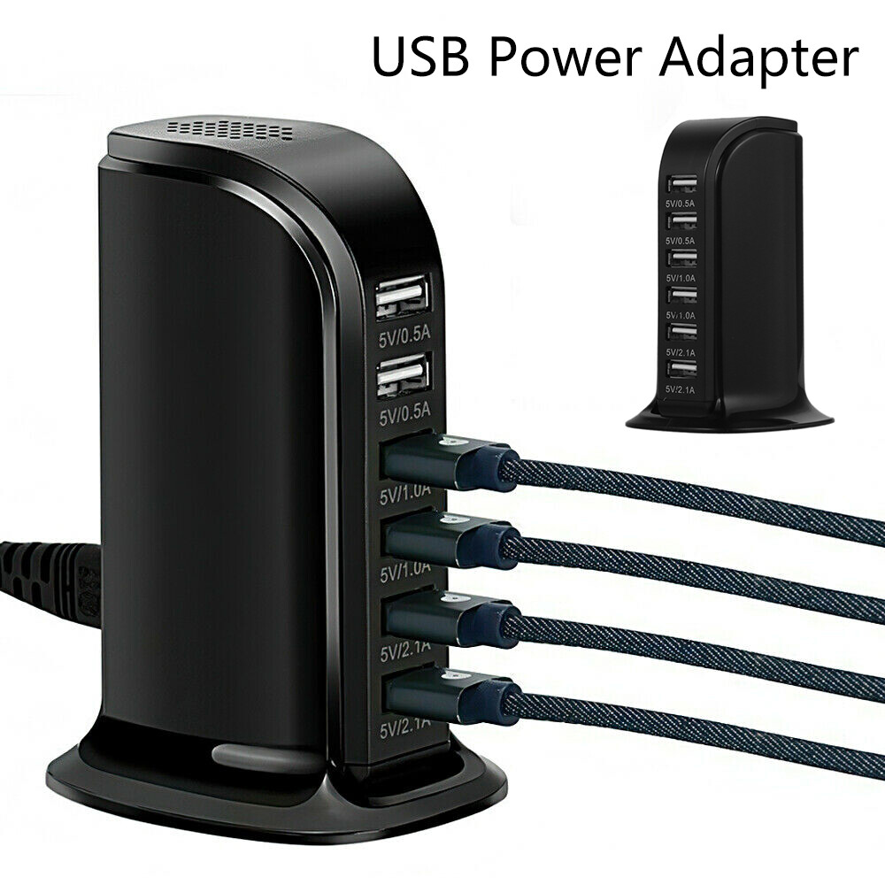 Multi USB Hub 6-Port USB Port Expander USB Splitter High Speed Compact ...