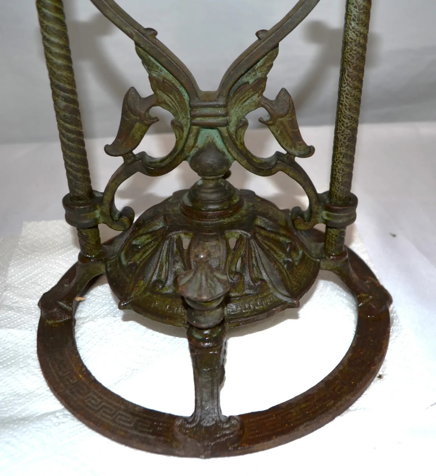 Antique ornate cast iron fish bowl stand - Very rare - Early 1900s | eBay