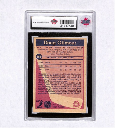 1984-85 O-Pee-Chee Doug Gilmour Rookie KSA 5 (CP) #185 | eBay
