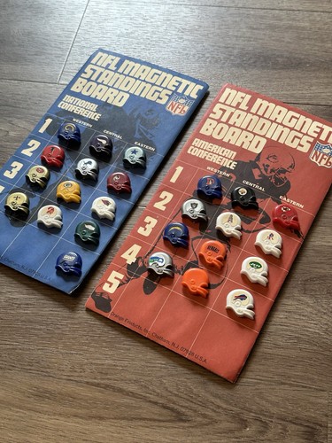 1977 NFL Magnetic Standings Board (25) Plastic Helmet Magnets Orange ...