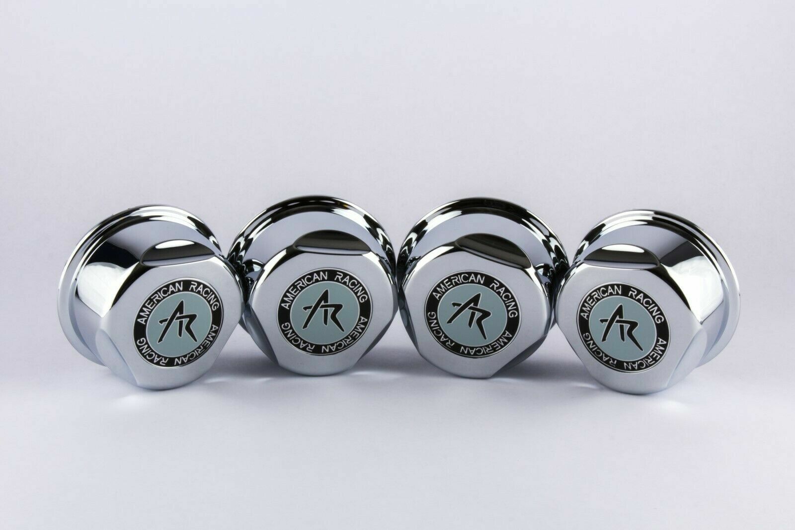 Set 4 American Racing 6 Lug Snap In Center Cap Chrome 1307100S 3.07 ...