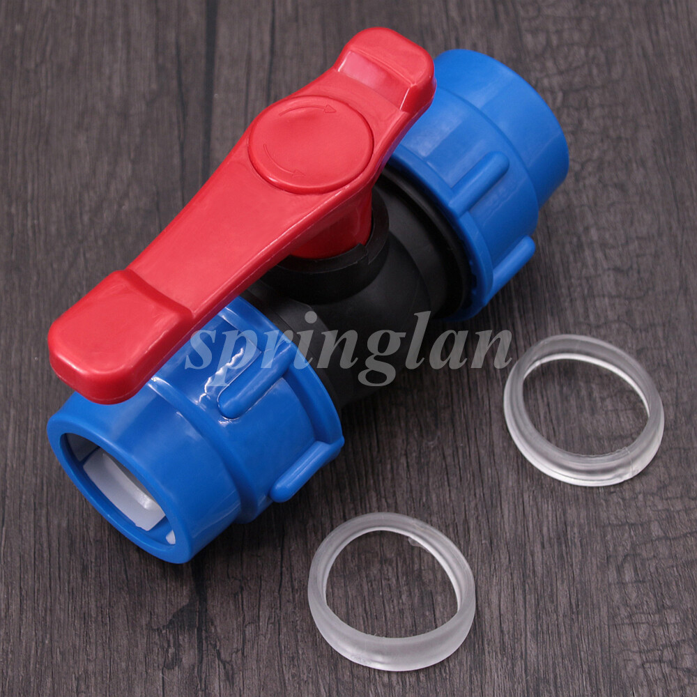 NEW HDPE Stopcock Stop Tap Compression Fitting Water Pipe | 40mm 50mm ...