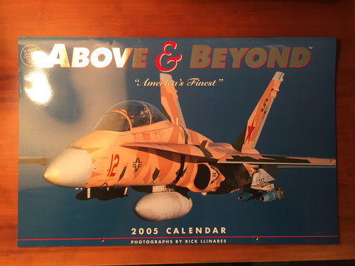 Calendar = 2005 US Air Force Fighter 'Above' Jets = (18" x 12") = reuse ...