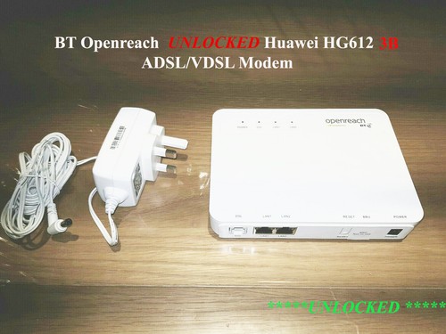 BT Openreach Huawei HG612 3B VDSL/FTTC Fibre Modem UNLOCKED | eBay UK