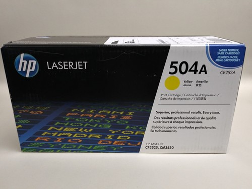 New HP CE252A 504A Yellow Toner Cartridge For LaserJet CP3525/CM3530 ...