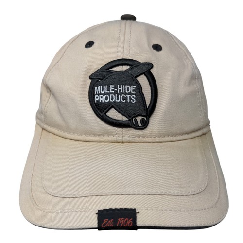 Mule-Hide Products Est. 1906 Strapback Hat Tan One Size Embroidered ...