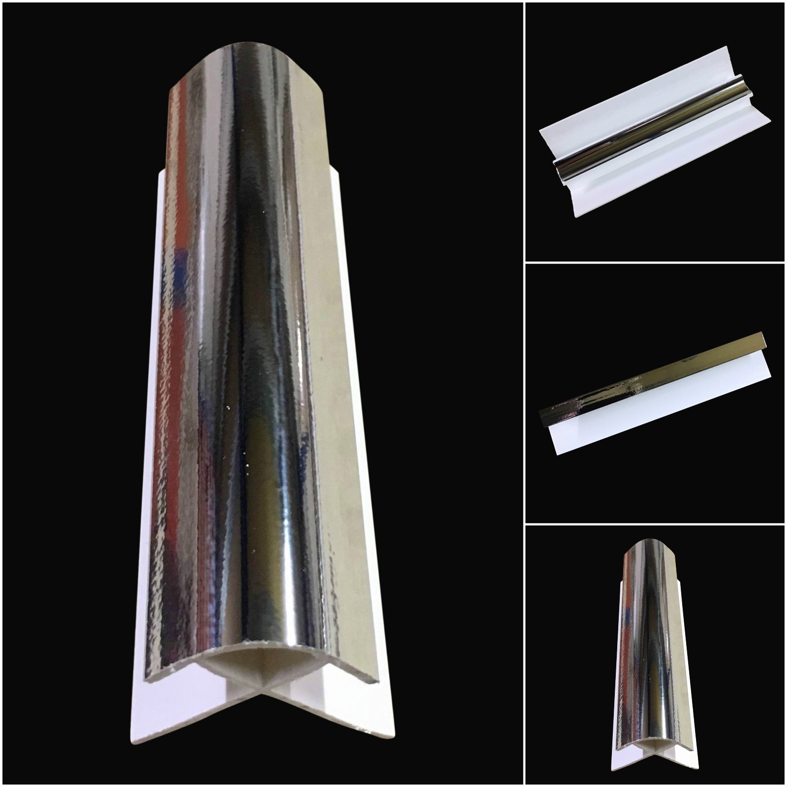 Silver 10mm Shower Wet Wall Trims For Bathroom Panels Cladding PVC ...