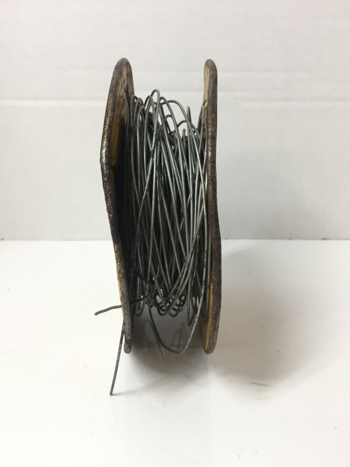 Vintage Metal Spool Esco Qwik Way Smooth Galvanized Electric Fence Wire ...