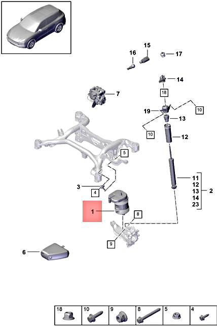 Genuine PORSCHE Cayenne 9YA Air Spring Left 9Y0616001C | eBay