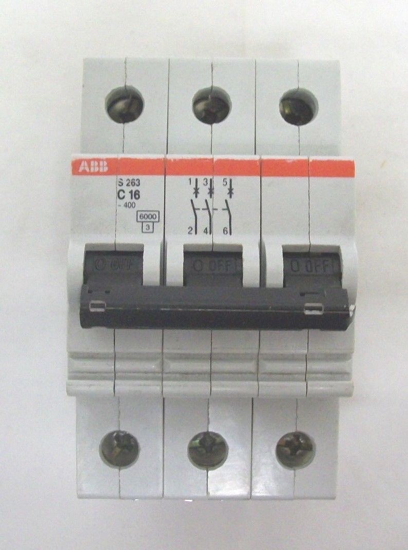 ABB S263-c16 3 Pole 16 Amp Circuit Breaker for sale online | eBay
