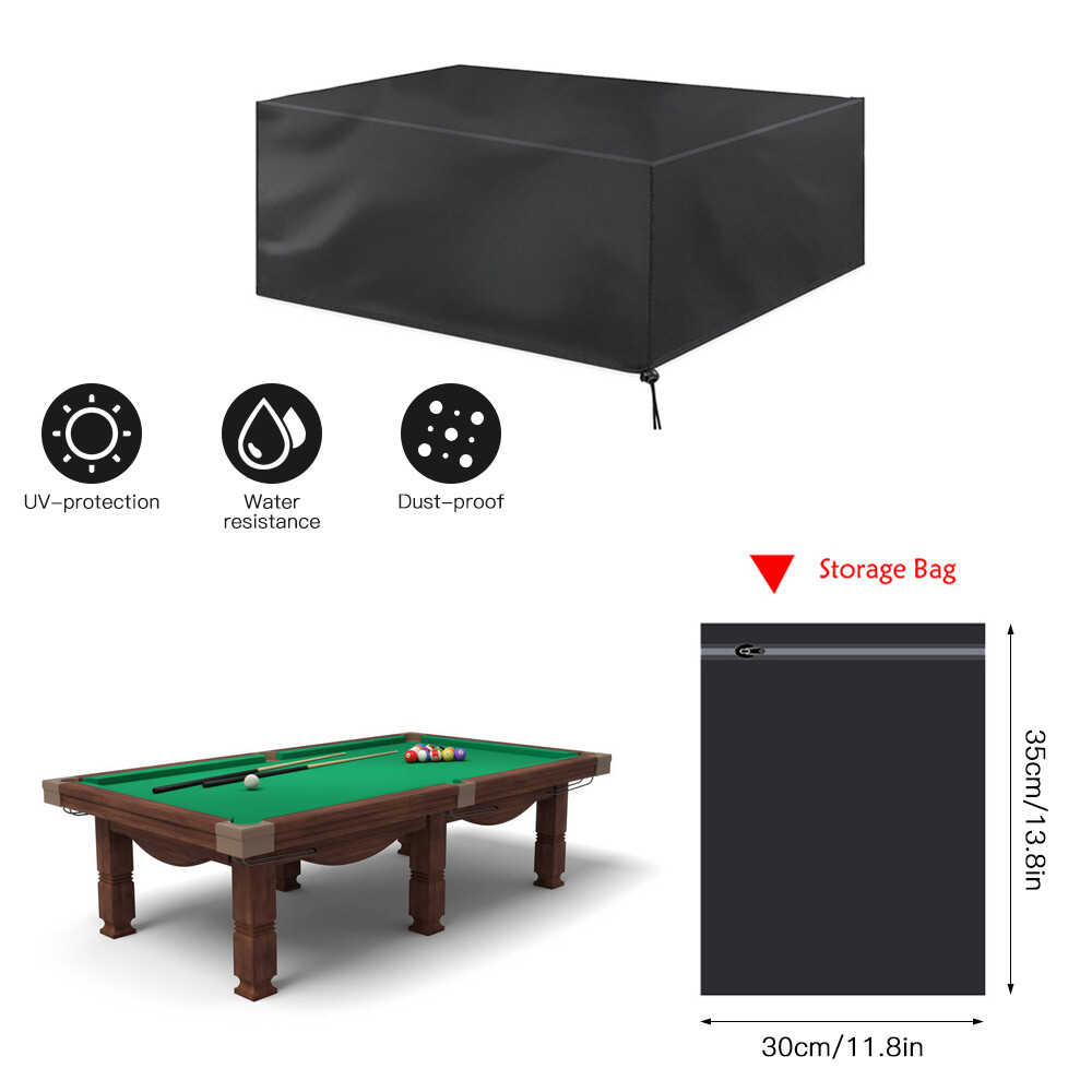 9ft Waterproof Billiard Table Cover Folding Pool Table Cover Dustproof ...