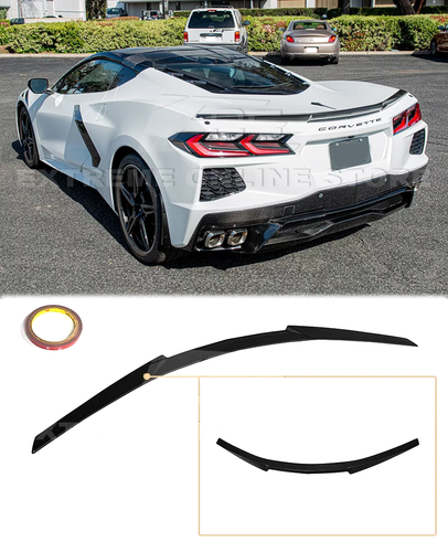 Air Design Rear Spoiler For 20-Up Corvette C8 MATTE BLACK Low Profile ...