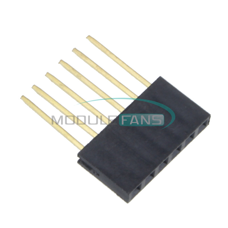 50pcs For Arduino 6-Pin Single Row Stackable Shield Female Header 2 ...