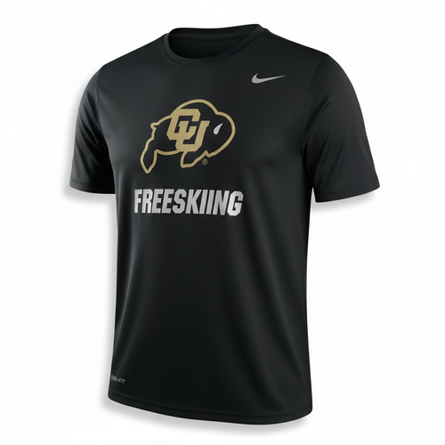 Nike black Colorado Buffaloes FREESKIING Dri-FIT performance t-shirt ...