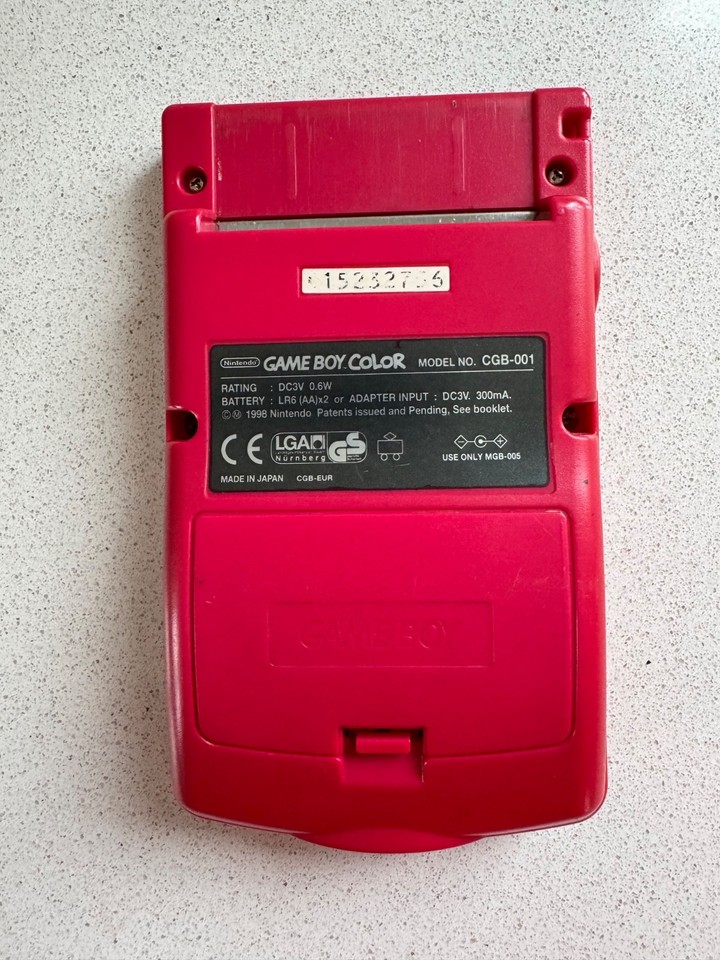 Vintage Nintendo Game Boy Color Handheld System red - CGB-001 Working ...