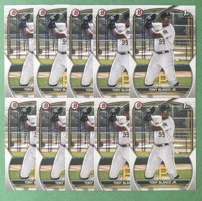 2023 Bowman Tony Blanco Jr. (10) 1st Rookie Card Lot - Pittsburgh ...