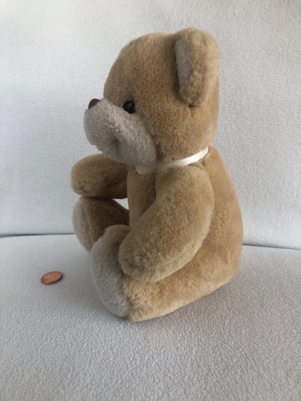 Vintage Bantam Musical Teddy Bear Tan Soft Stuffed Plush Rock a Bye ...