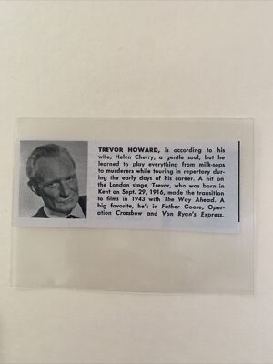 Trevor Howard Father Goose & John Fraser El Cid 1965 Hollywood Star ...