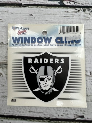 Vintage Wincraft Sports NFL Oakland Raiders Logo Window Cling Decal ...