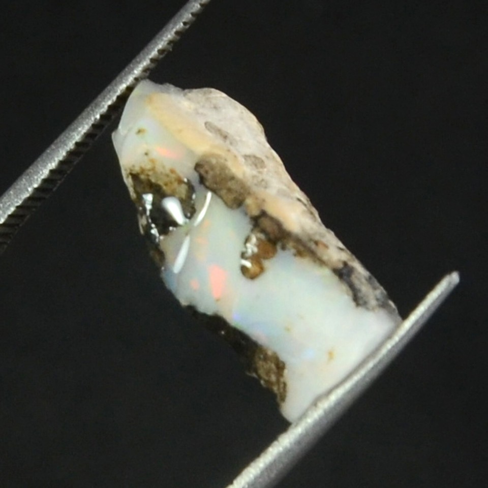 5.20Ct 100%Natural Ethiopian Crystal Black Opal Play Of Color Rough ...