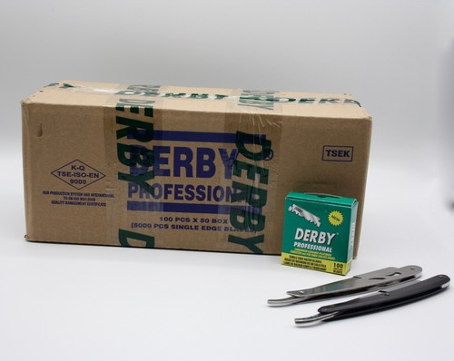 2X 5000 Derby Professional Single Edge Razor Blades (2 FULL BOXES)+3 ...